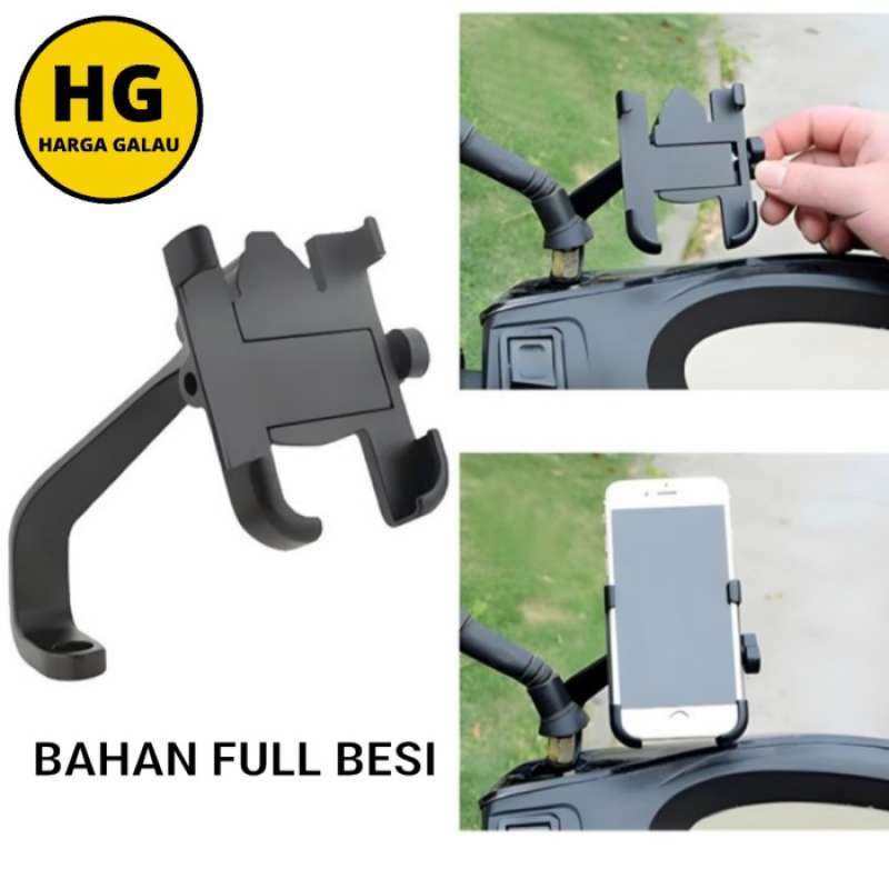 Promo Holder hp spion motor universal besi Bahan Full Besi Metal Diskon 29% di Seller Faleesha ...