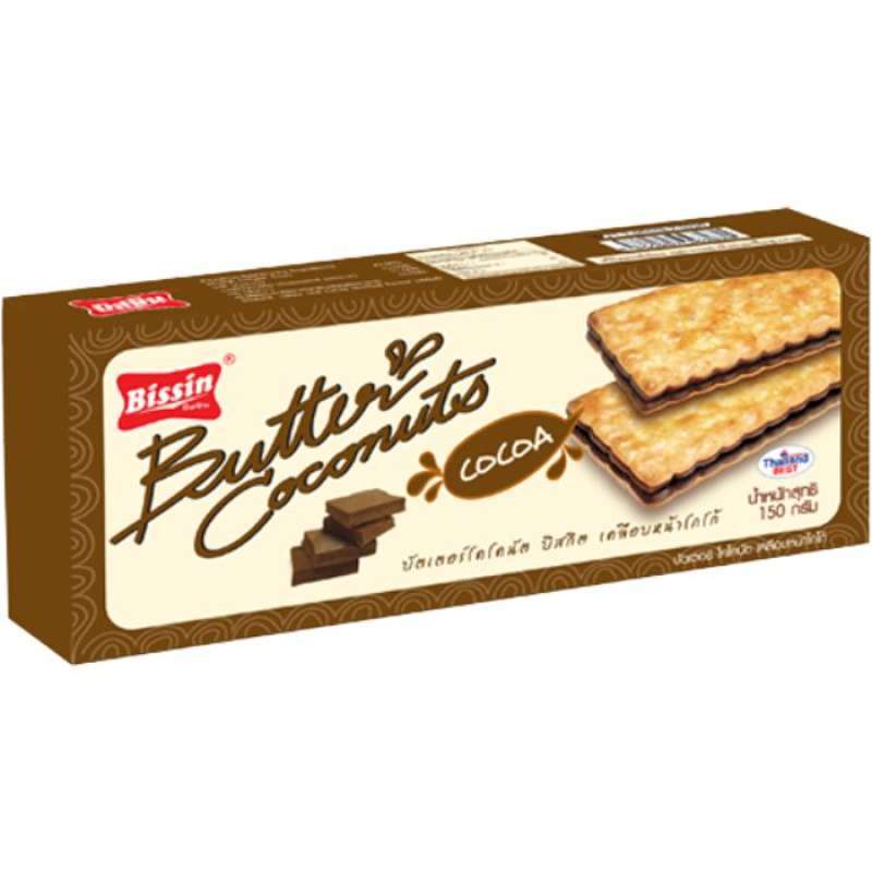 Jual Bissin Butter Coconuts Biscuits Cocoa Topped [150 g] di Seller ...