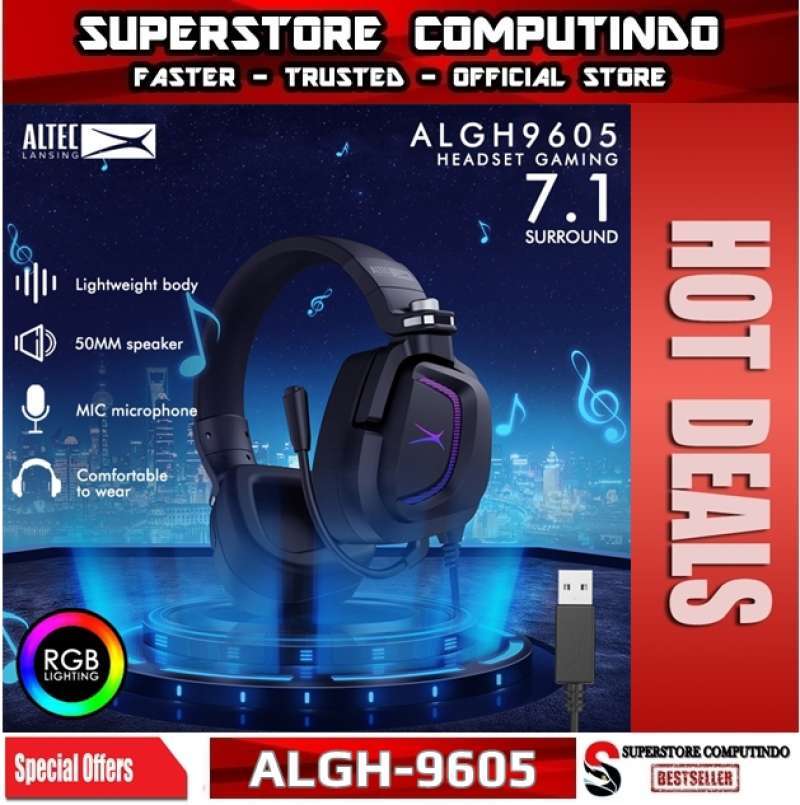Jual Headset Gaming Altec Lansing Algh-9605 - Rgb - 7.1 Surround Di ...