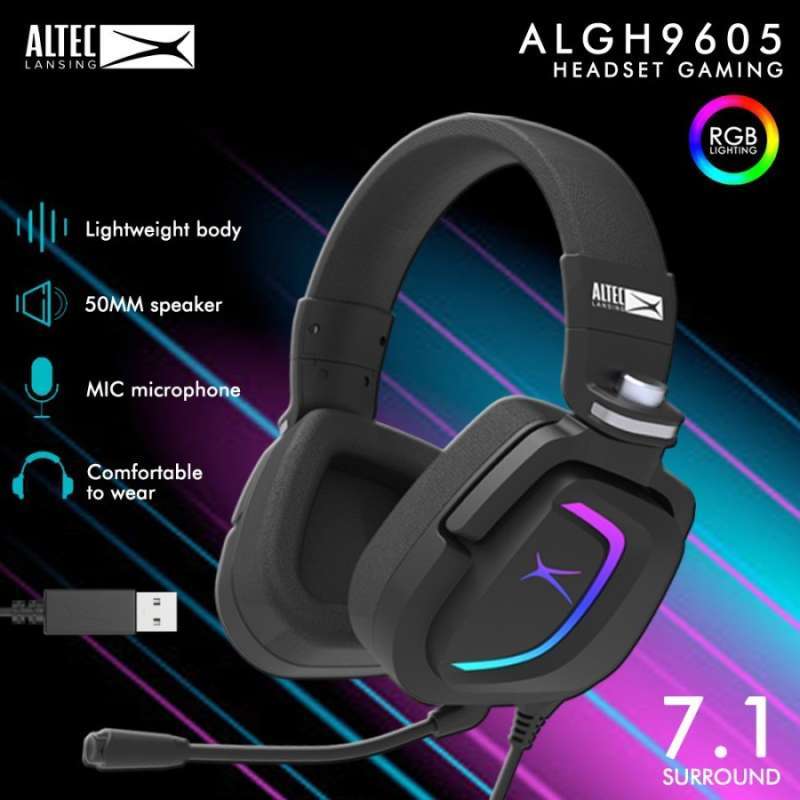 Jual Headset Gaming Altec Lansing Algh-9605 - Rgb - 7.1 Surround Di ...