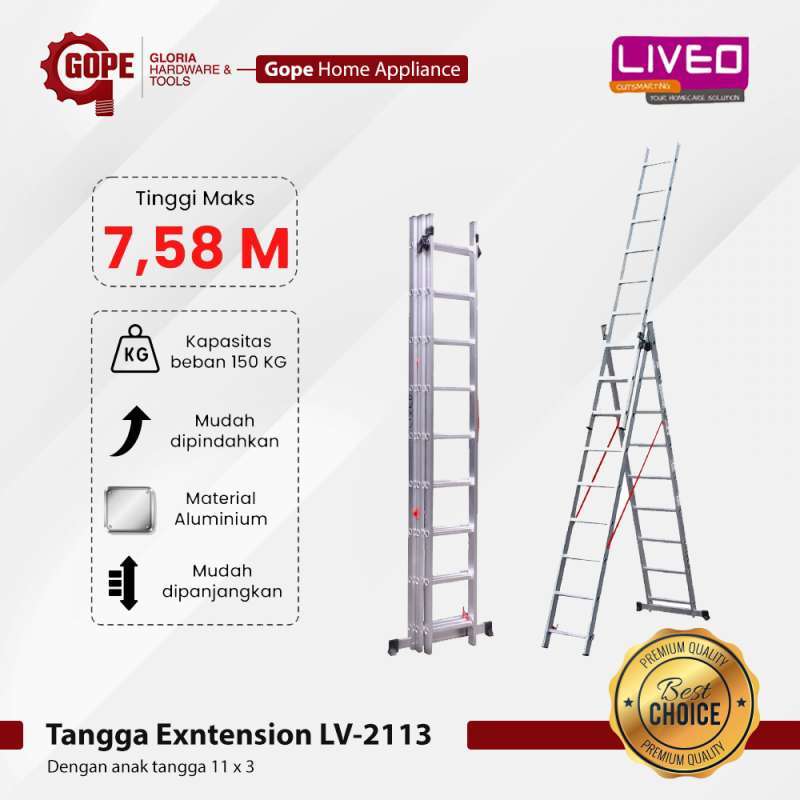 Jual Tangga Extension Alumunium 1.5 Meter Liveo Lv 2113 Di Seller Gope ...