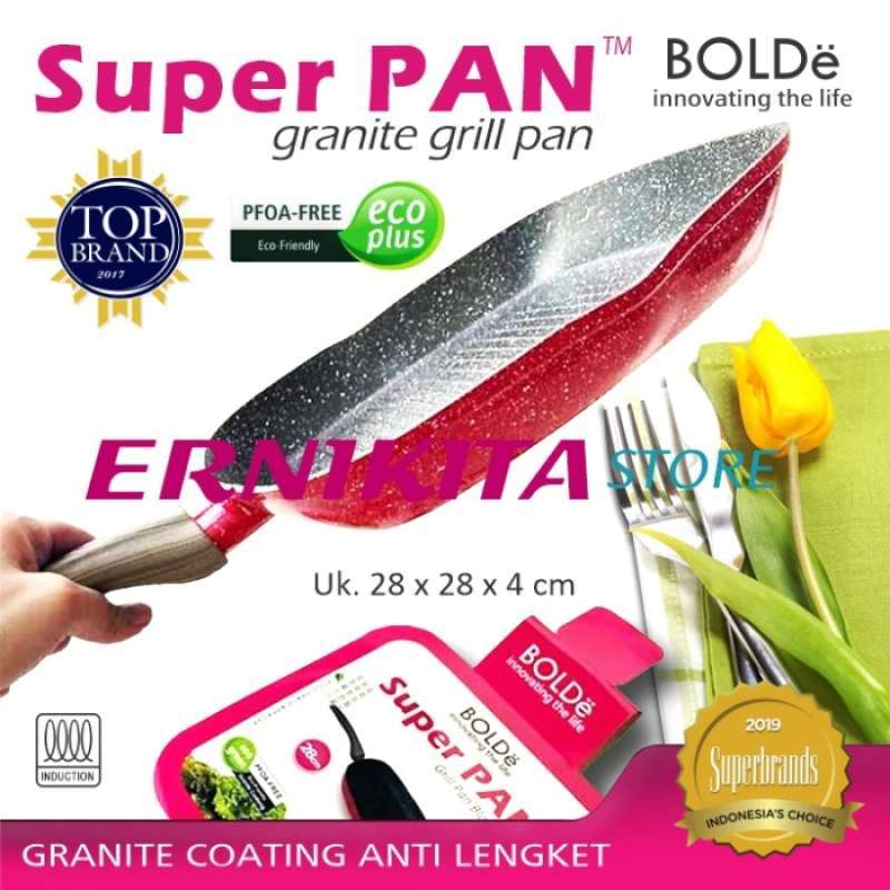 Jual GRILL PAN 28 cm BLACK PINK SERIES - SUPER PAN BOLDE GRANITE ...