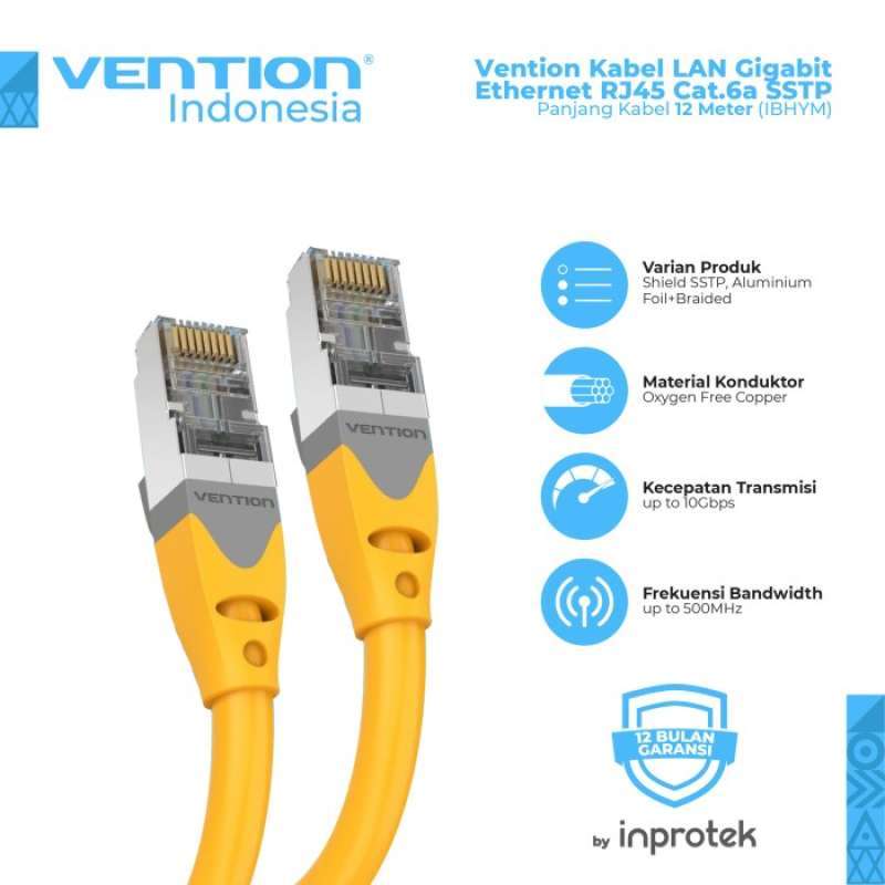 Promo Vention 12M Kabel Lan Gigabit Ethernet Rj45 Cat6.A Sstp S/Ftp ...