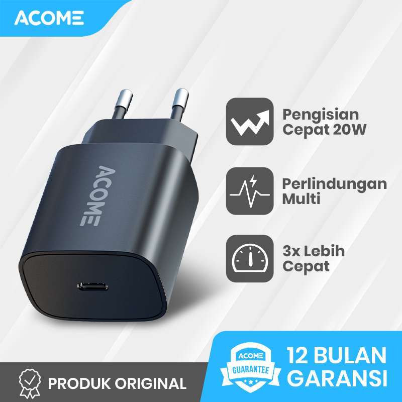 Promo ACOME Charger Original 20W PD USB-C Fast Charging Garansi Resmi 1 ...