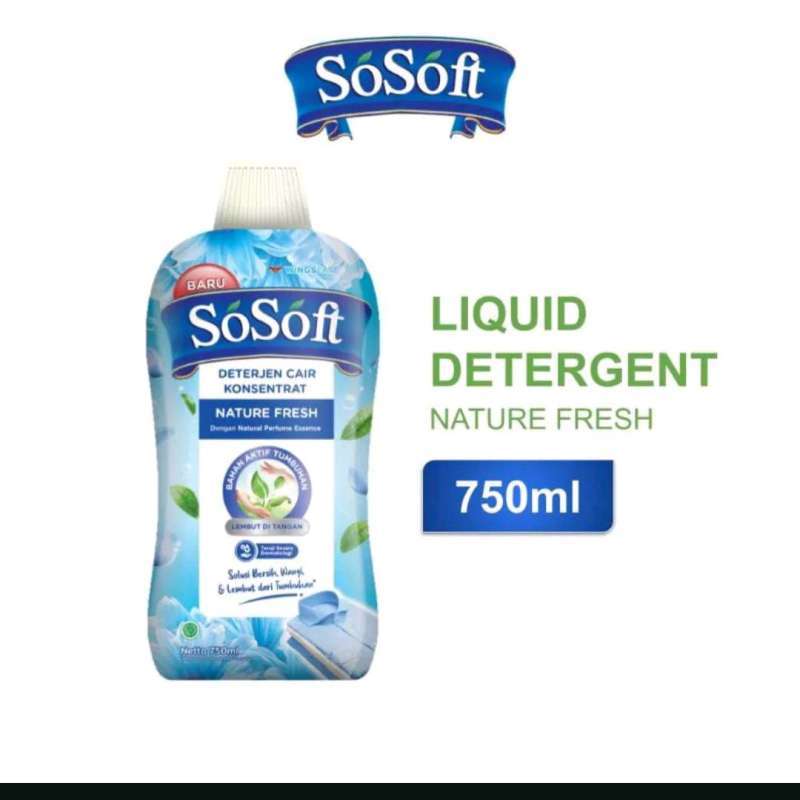 Promo SoSoft Deterjen Cair Konsentrat 750Ml So Soft 750 Ml detergent di ...