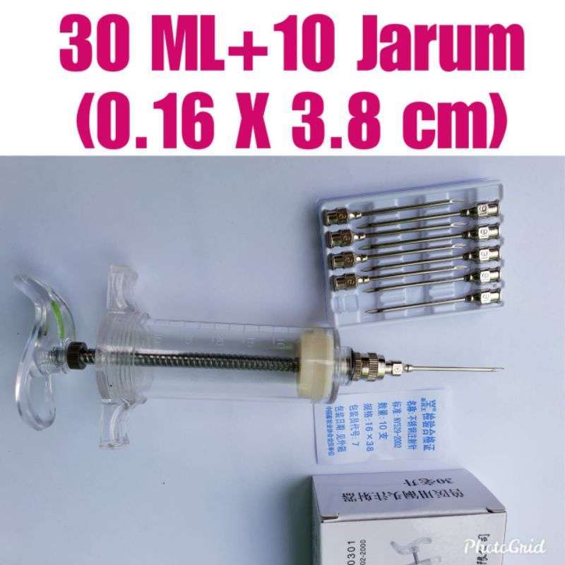 Jual Suntikan Kambing 30ml Alat Suntikan Kambing Domba Kerbau Gajah - Jarum Suntik Besar 16g ...