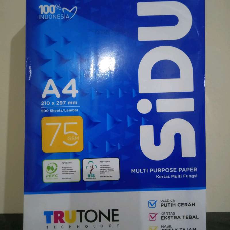 Jual kertas HVS A4 sidu 75gr per rim di Seller Abimi Store - Cipedes ...