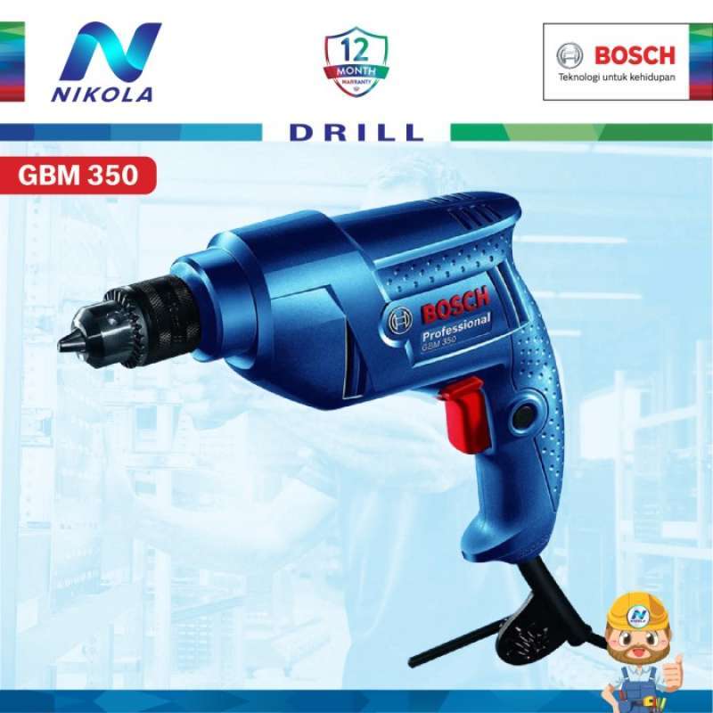 Promo GBM 350 Bosch Drill / Bor Listrik Non Impact 10MM 350Watt GBM350 Diskon 15% di Seller toko ...