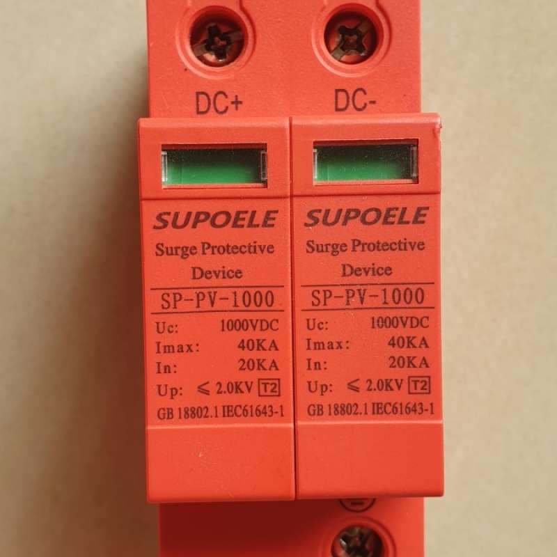 Promo SPD DC 2P 1000v PV Surge Protection Device Arrester Surge ...