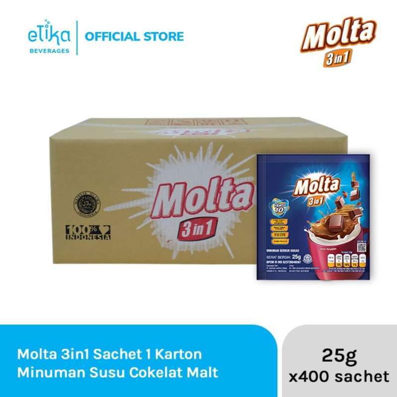 Jual Molta 3in1 Susu Coklat Malt Sachet 25g (isi 400 pcs) di Seller ...
