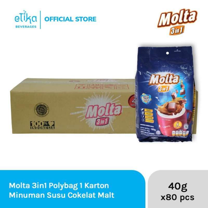 Jual Molta 3in1 Susu Coklat Malt 40g x 4 (isi 20 polybag) di Seller Etika Beverages Indonesia ...