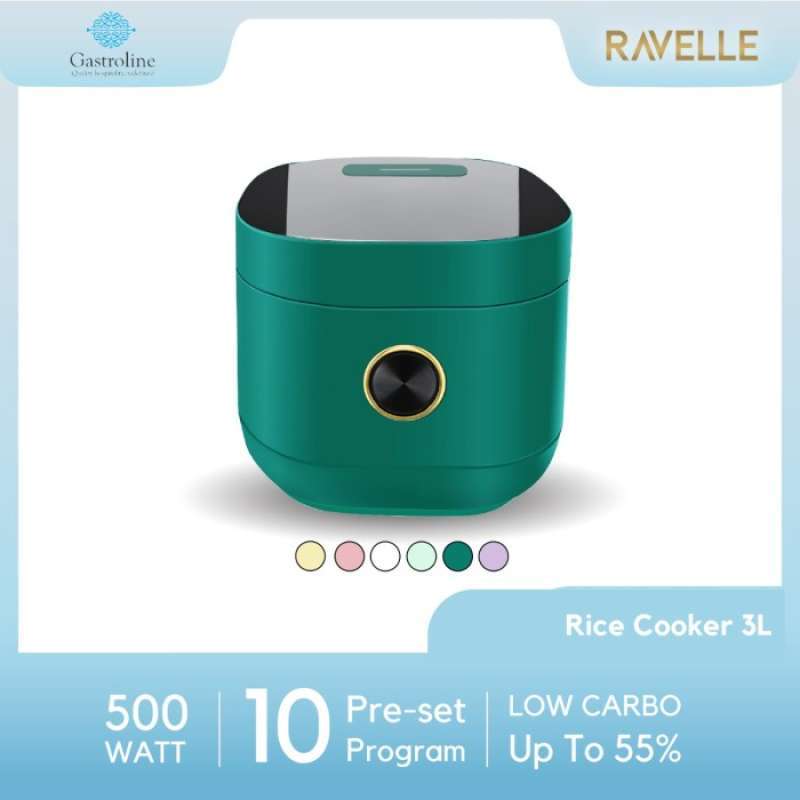 Jual Rice Cooker Ravelle Jade Green 3 Liter - Low Carbo Rice Cooker di ...