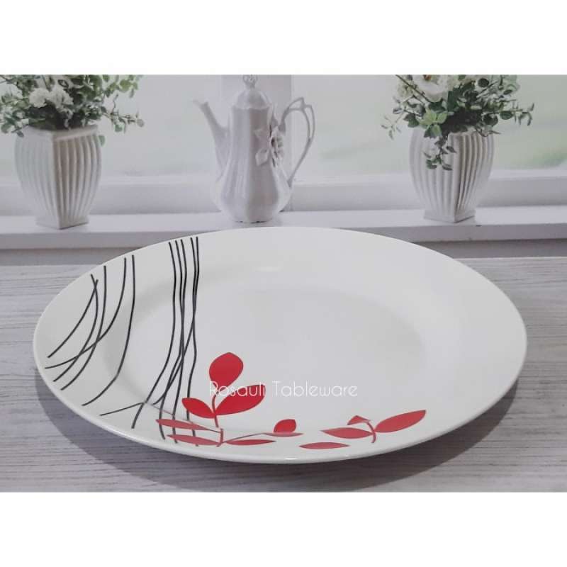 Jual Piring Set Keramik | Dinner Set | Motif Ella - (isi: 12 Pcs) Di ...