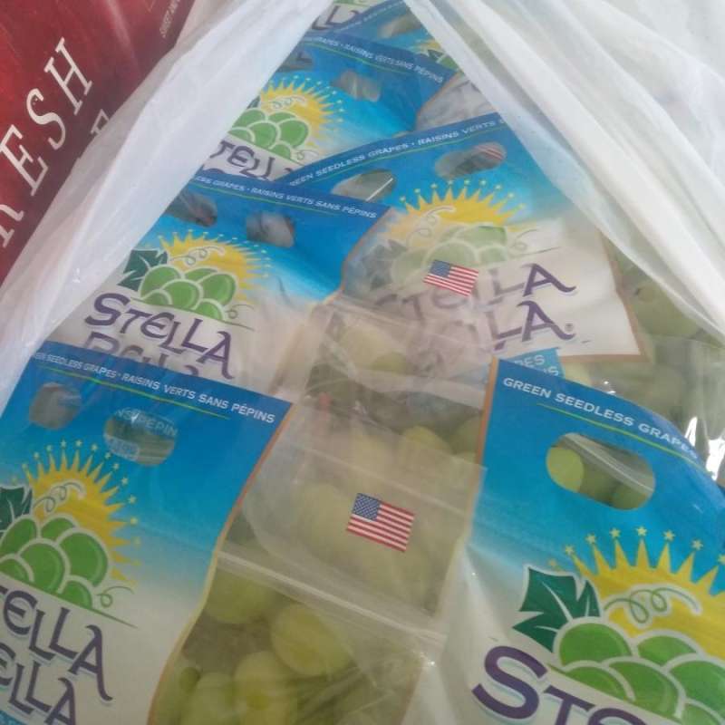Jual Anggur Green Seedless Grapes USA Stella Bella tanpa Biji manis ...