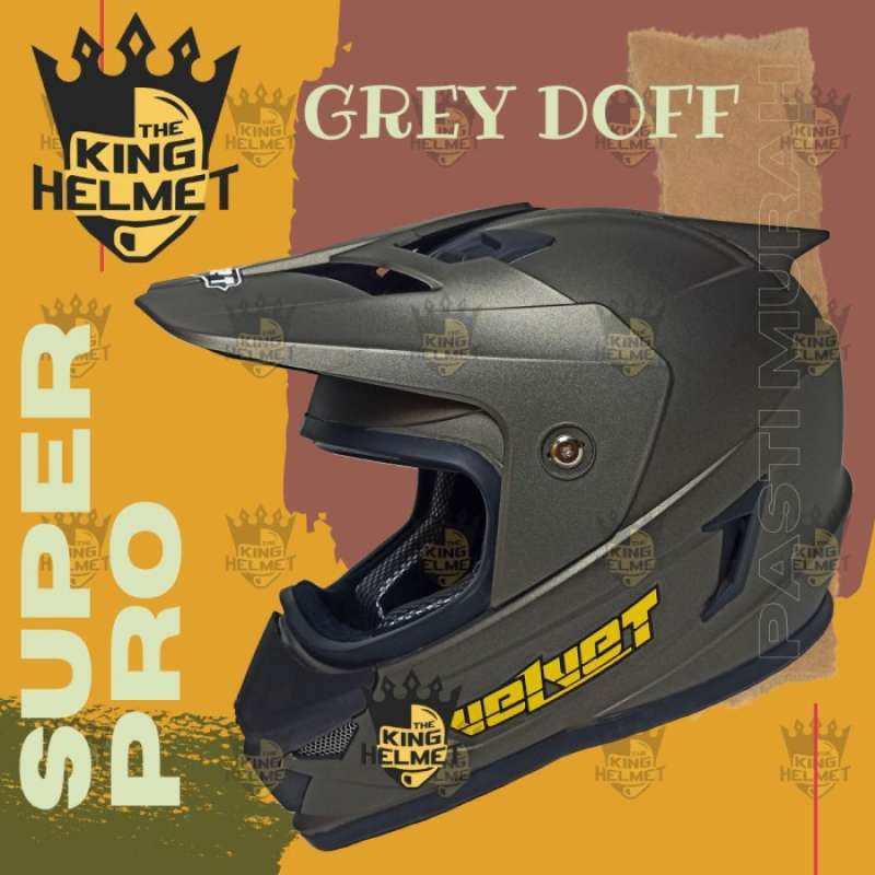 Promo helm super pro solid model mds super pro semi cross full face ...