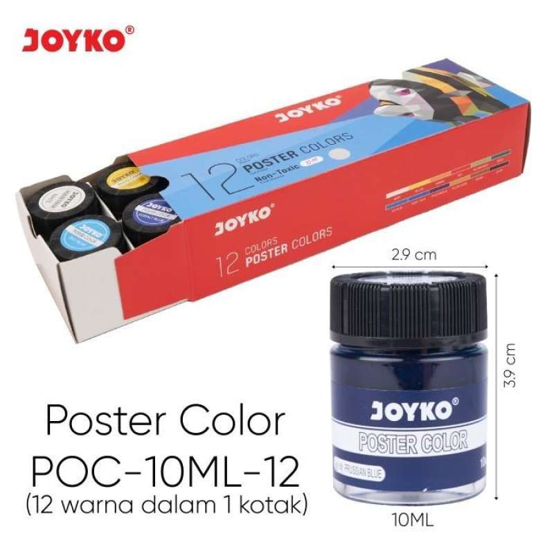 Jual Cat Poster Poster Color Joyko POC 12 Warna di Seller Azka ...