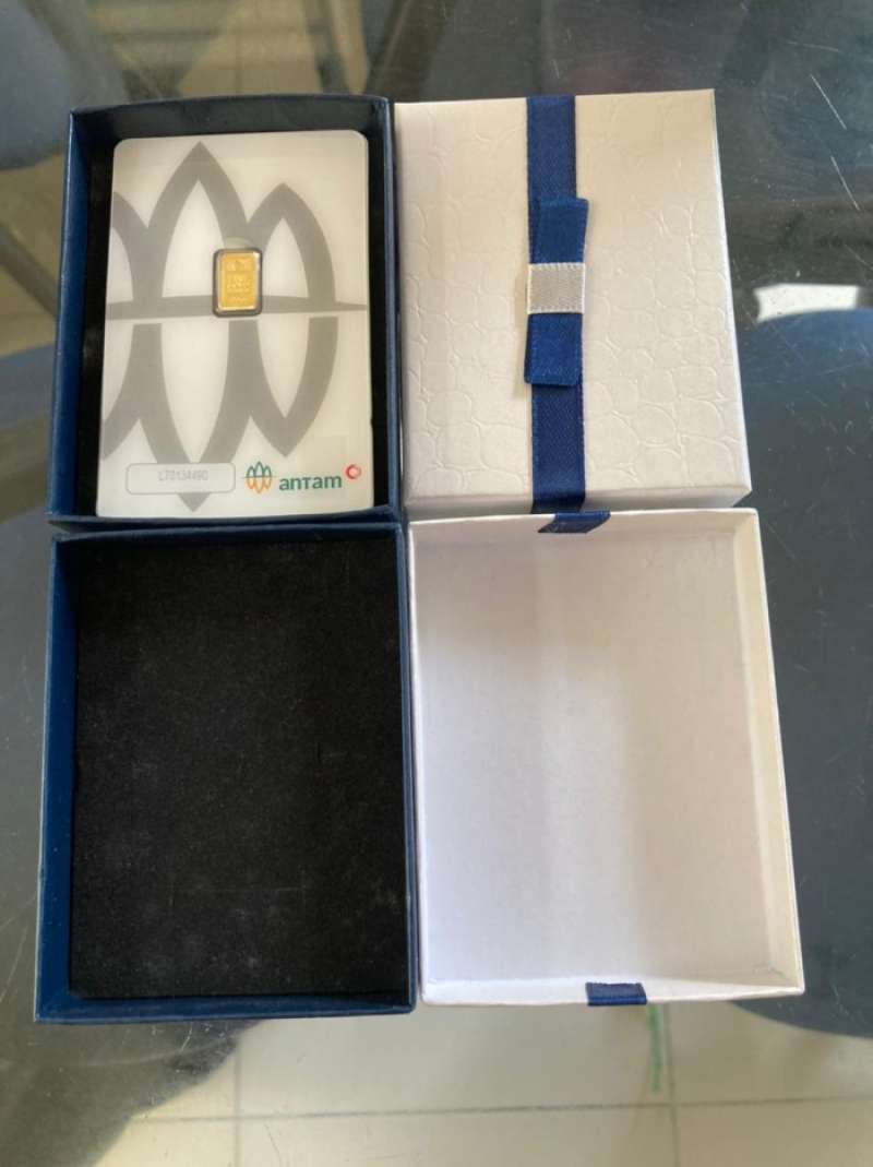 Jual Kotak Box Pita 7 X 9 X 2.5 CM Untuk Penyimpanan Emas Logam Mulia ...