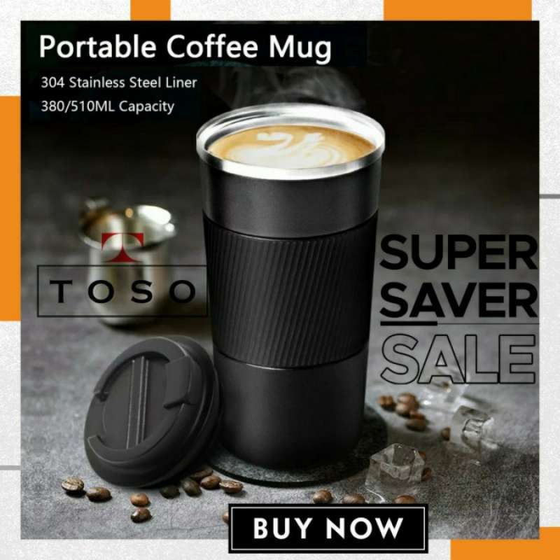 Jual Tumbler Kopi Gelas Rubber Grip Stainless Insulated Vacuum Mug ...