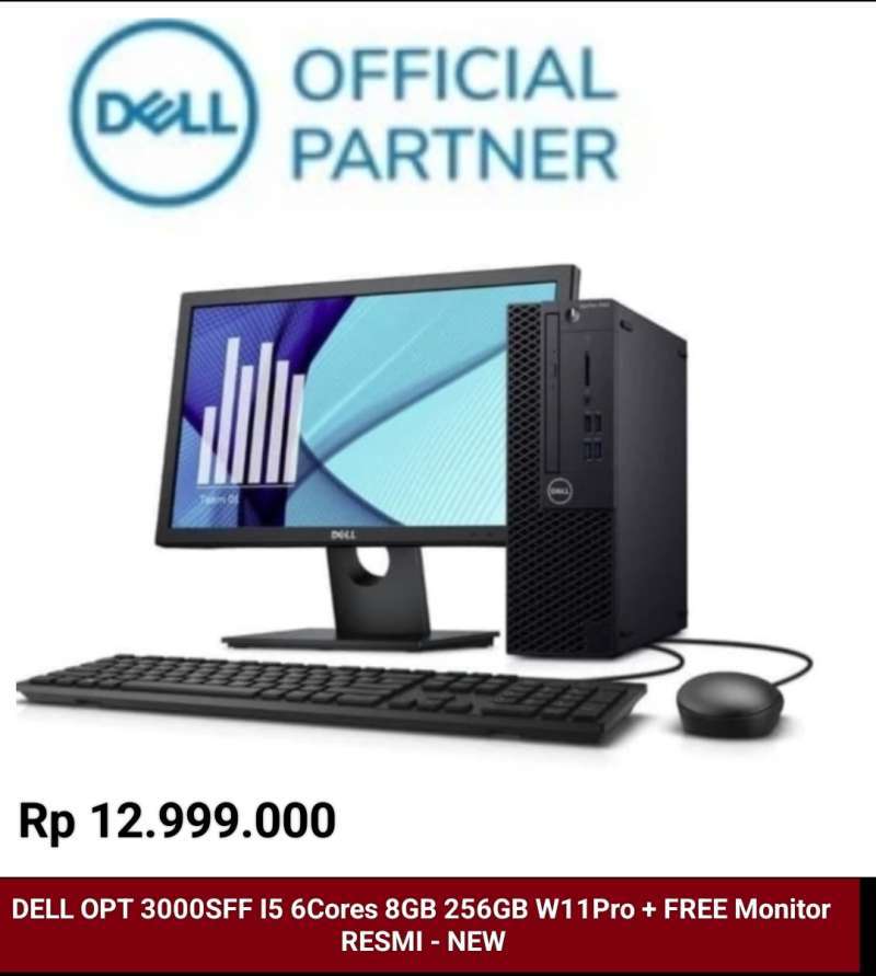 Promo DELL PC OPT 3000SFF i5-6CORES 8GB DDR4 SSD 256GB W11PRO- FREE MONITOR+KEYBOARD+MOUSE ...