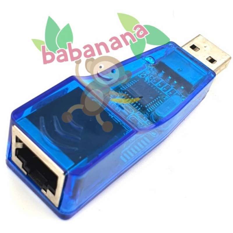 Promo Usb to Lan RJ45 konektor network konverter external laptop biru ...