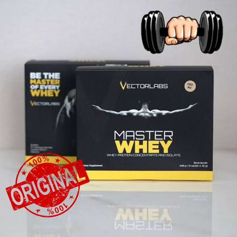 Jual MASTER WHEY VECTORLABS 14SACHET PROTEIN ISOLATE SASET RASA COKLAT ...