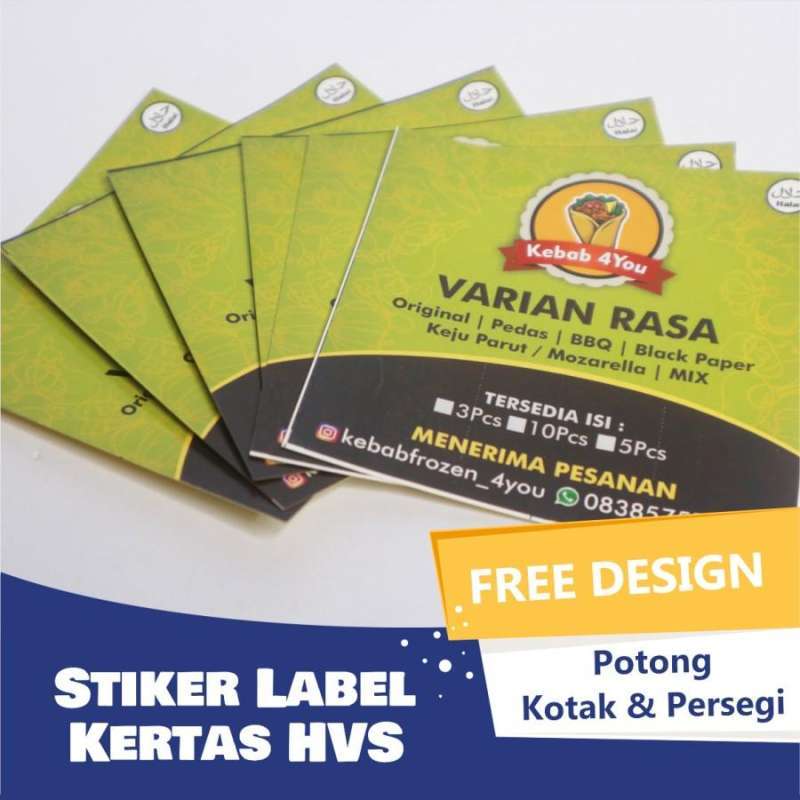 Jual Cetak Sticker Cromo Hvs Label Nama Logo Olshop Segel Ukuran Besar ...