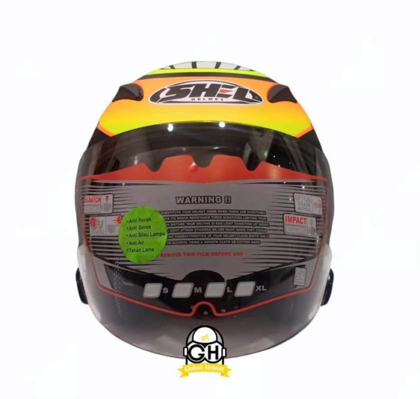 Promo Helm Half Face Shell Rover Smile Emoji 808 Double Visor - L ...
