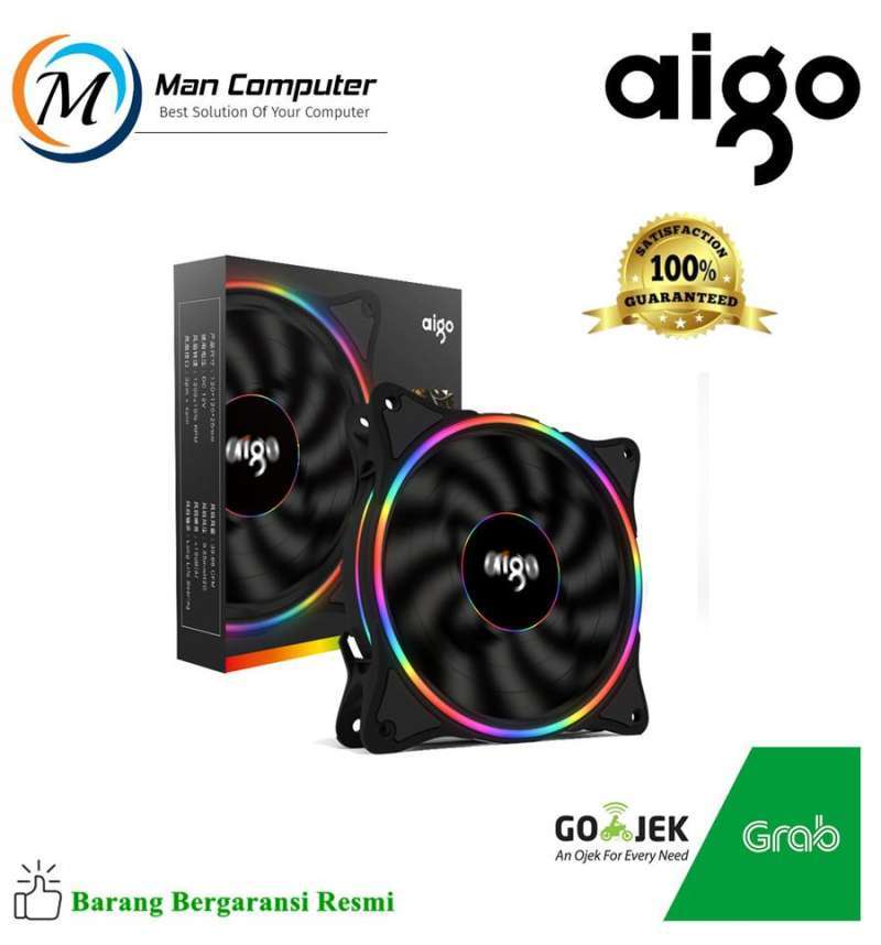 Jual Aigo V1 Cpu Fan Cooler Cooling Case Rainbow Rgb Led 120Mm - Black di Seller MANCOMP_ID ...