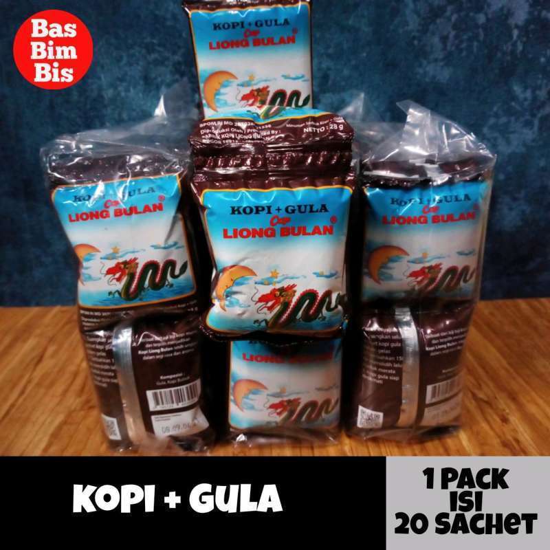 Jual Kopi Liong Bulan Sachet Plus Gula 1 pak ,harga di atas adalah ...
