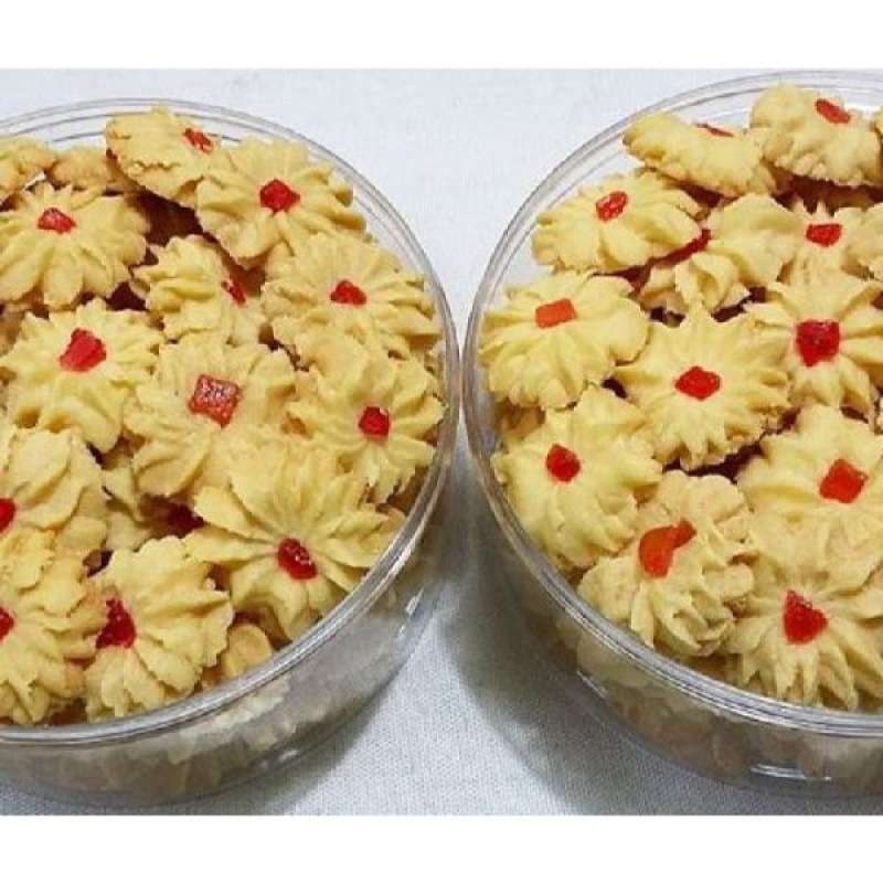 Jual Kue Kering Semprit 250 Gram (1/4kg Per Toples) Kue Cemilan Lebaran ...