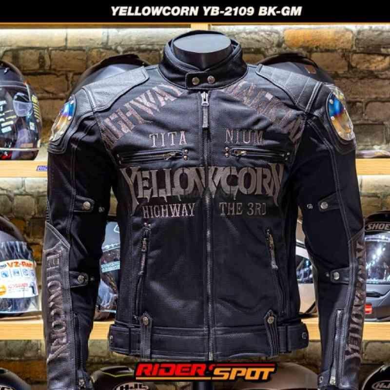 Jual Jaket Motor Yellowcorn YB-2109 Black-GunMetal Titanium Jacket ...