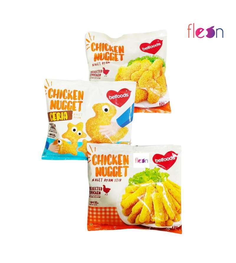Jual Belfoods Chicken Nugget Naget Ayam / Stick / Ceria 170 Gram di ...