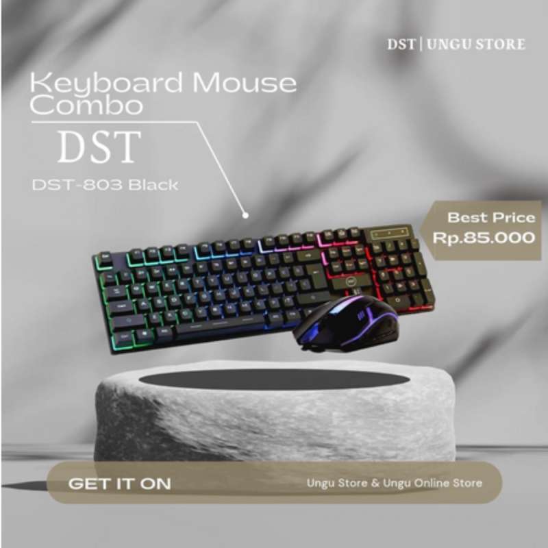 Jual DST 803 Paket Keyboard dan Mouse RGB Gaming Combo Set Keyboard ...