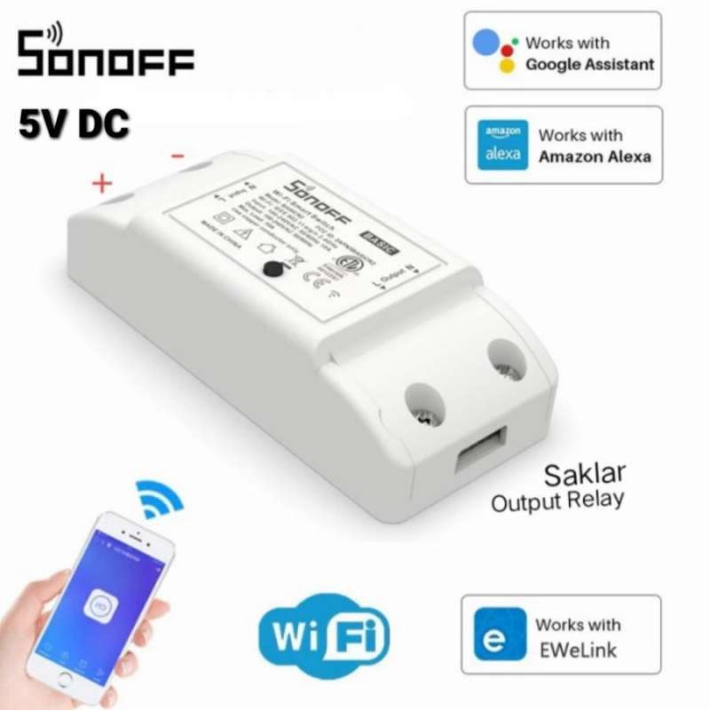 Jual Sonoff - 5v DC Modul Relay Wifi Inching / Selflock App Ewelink di ...