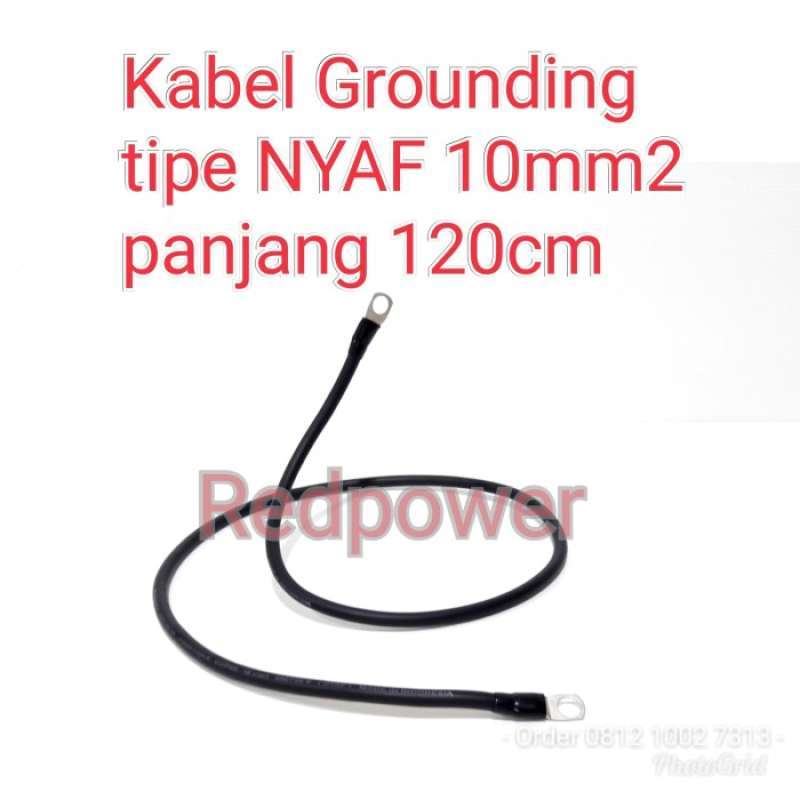 Jual KABEL GROUNDING GROUND MOBIL NYAF 10MM 1 METER DENGAN SKUN - Biru ...