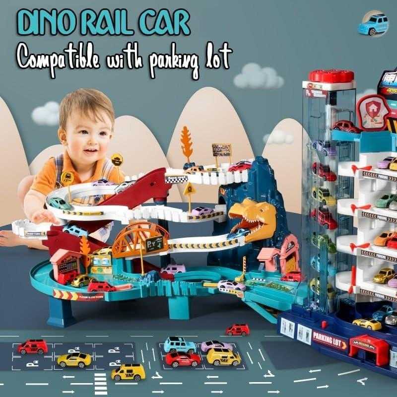 Promo Mainan Anak Cowok Rel Mobil Dinosaurus, Rail Dinosaur ada Lampu ...