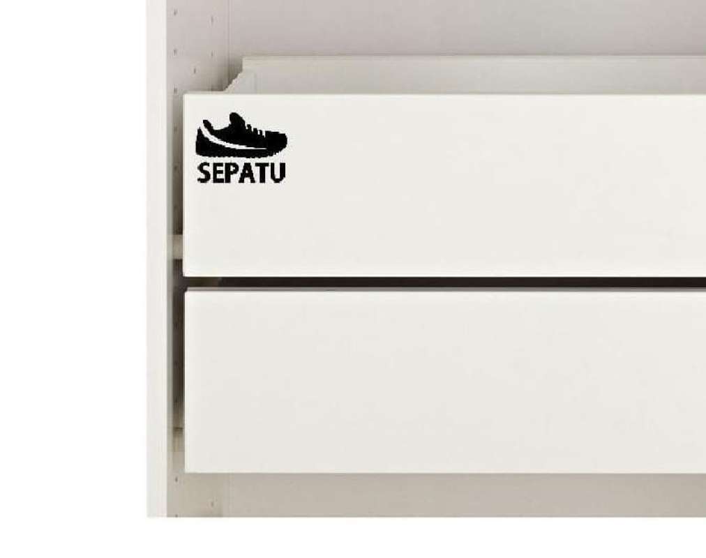 Jual Stiker Nama Sepatu Lemari Pakaian Laci Cabinet Rak Kaizen Sticker ...