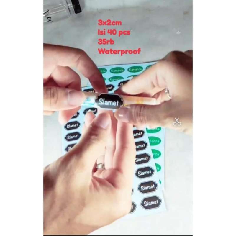 Jual Stiker Nama Penanda Pensil Pena Sikat Gigi Buku Tulis Charger ...