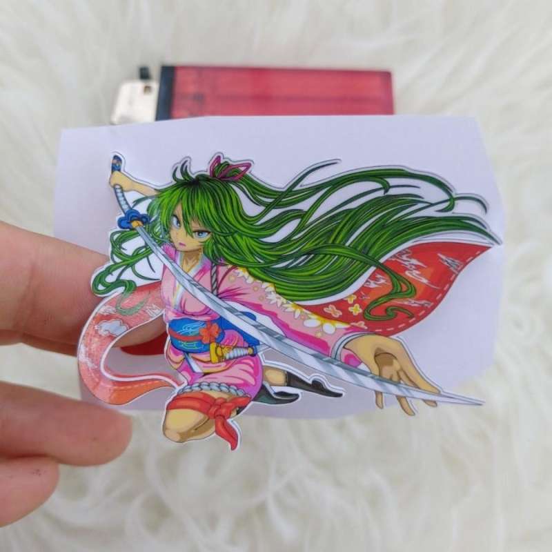 Jual Stiker Vinyl Karakter Anime Cewek Pedang Motor Laptop Casing Hp ...