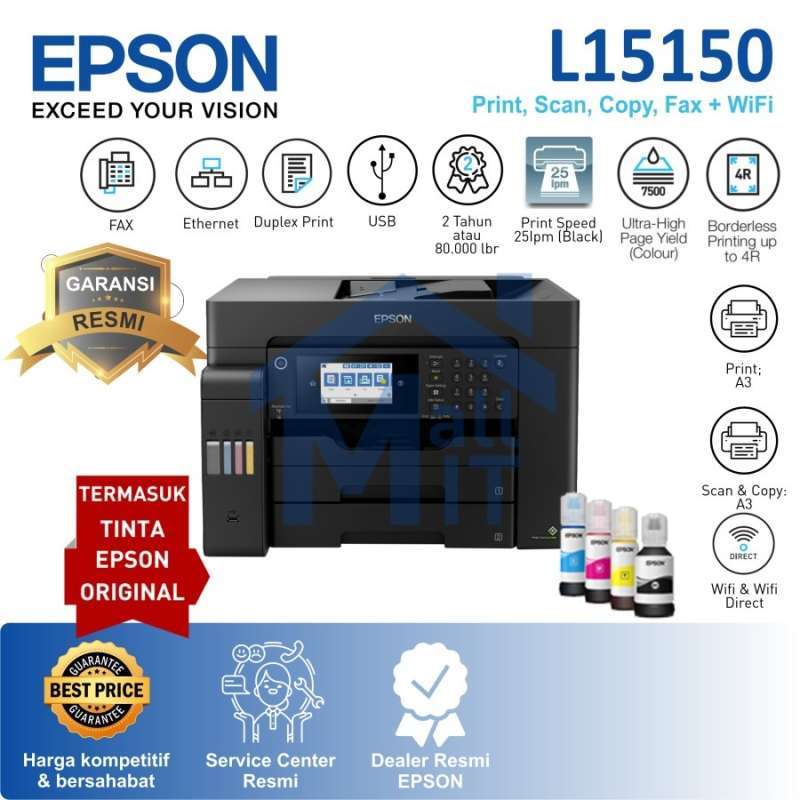 Jual Printer Epson L15150 L-15150 L 15150 A3 Duplex Pigment Print Scan ...