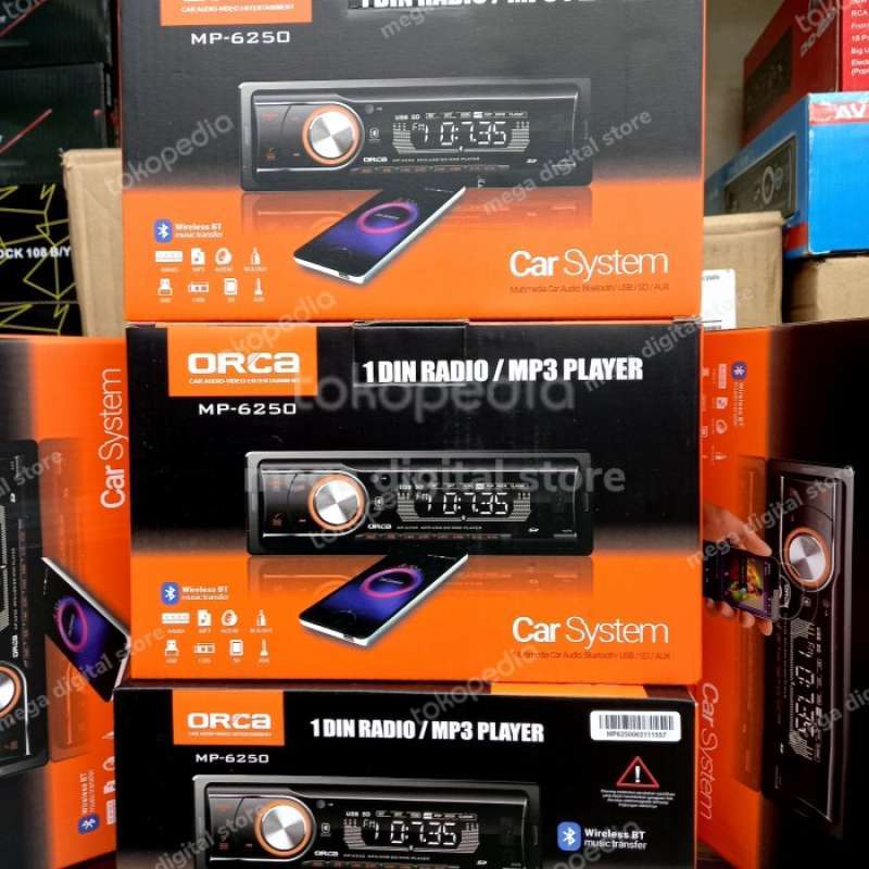 Promo TAPE MOBIL SINGEL DIN HEAD UNIT ORCA/BLUETOOTH USB FM RADIO BAGUS ...