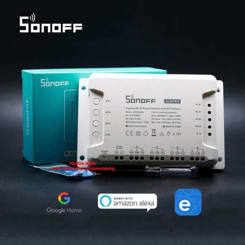 Jual SONOFF 4CH PRO R3 - 4 Channel Din Rail Wifi Switch Smart Home di ...