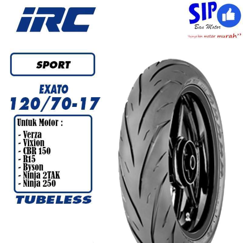 Jual Ban motor sport tubeless IRC Exato 120 70 17 NR88 di Seller Kiky ...