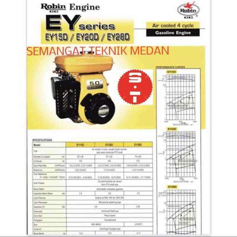 Jual Ey28d Mesin Gasoline Engine Penggerak Serbaguna 7,5hp Robin Ey 28 ...