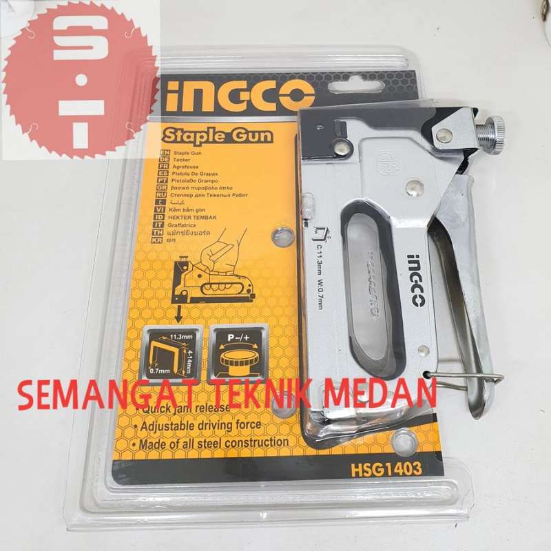 Jual HSG1403 ALAT PAKU STAPLES HEKTER GUN TACKER TEMBAK MANUAL GUN ...