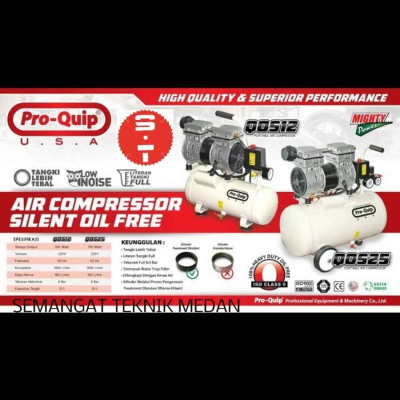 Jual QOS25 COMPRESSOR KOMPRESSOR KOMPRESOR OILLESS SILENT 1HP 1 HP ...