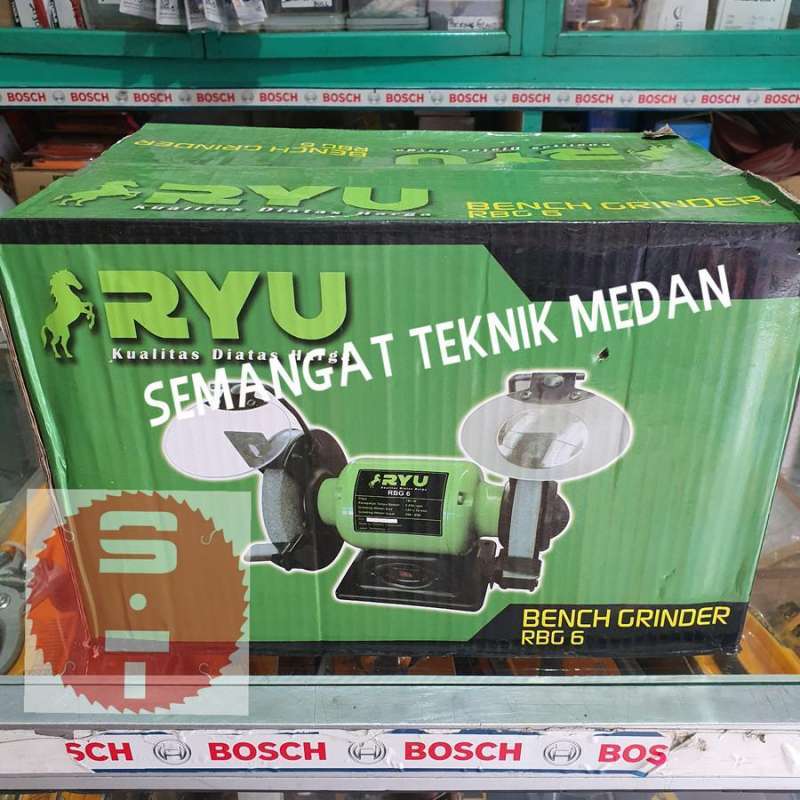 Jual RBG6 GERINDA GRENDA DUDUK ASAH POLISH BENCH GRINDER 6 6 RYU RBG 6 ...