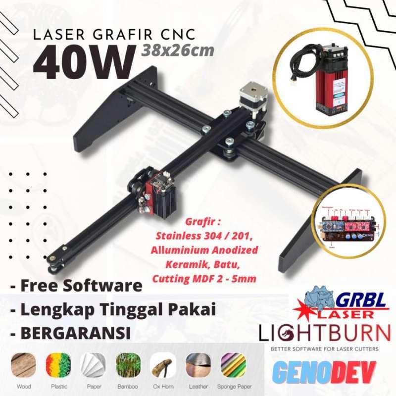 Jual Mesin CNC Laser 40W Laser Engrave Printer 3D Laser Grafir Stainless di Seller Mellin Jaya ...