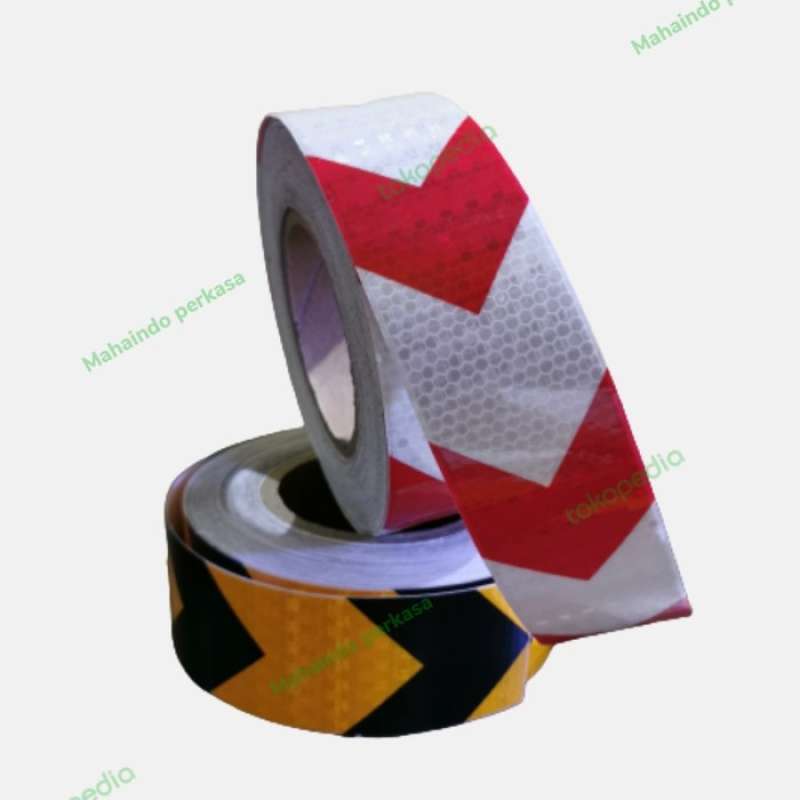 Jual Stiker Reflector / Sticker Reflective Tape Kuning Panah 5cm x 25m ...