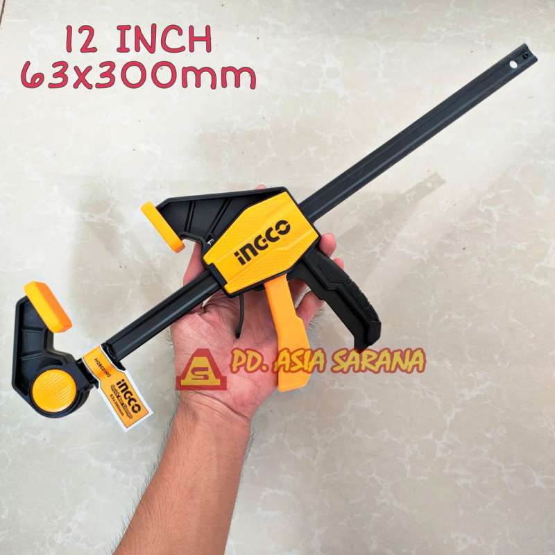 Jual Klem F Bar Clamp 12 Quick Release INGCO HQBC01602 Catok Kayu Kaca ...